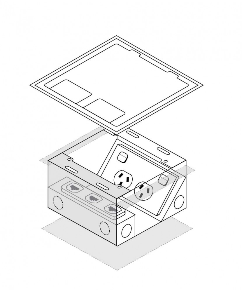 POP UP 2 X 10Amp AUTO SWITCHED GPO OUTLET
