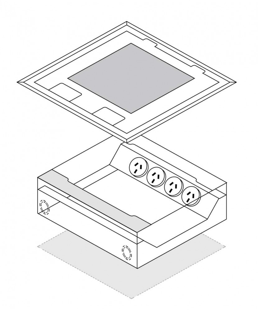 FFOB-122 2 X 10Amp AUTO SWITCHED GPO OUTLET