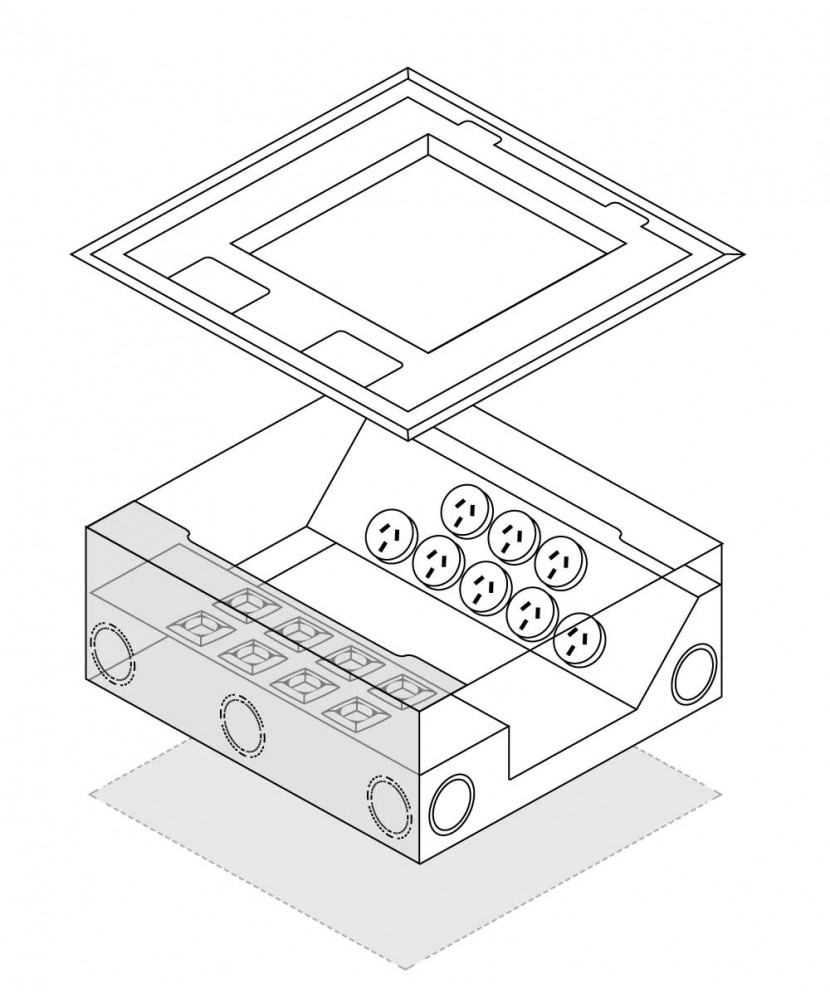 POP UP 2 X 10Amp AUTO SWITCHED GPO OUTLET