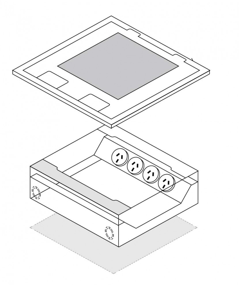 FFOB-250B/80 4 x AUTO SWITCHED GPO + 5 GANG DATA