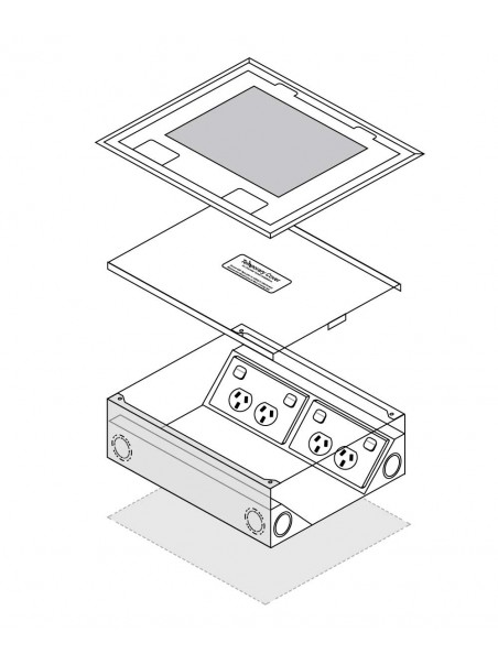 FFOB-340 2 X DGPO Outlet 12 Single Data Outlets