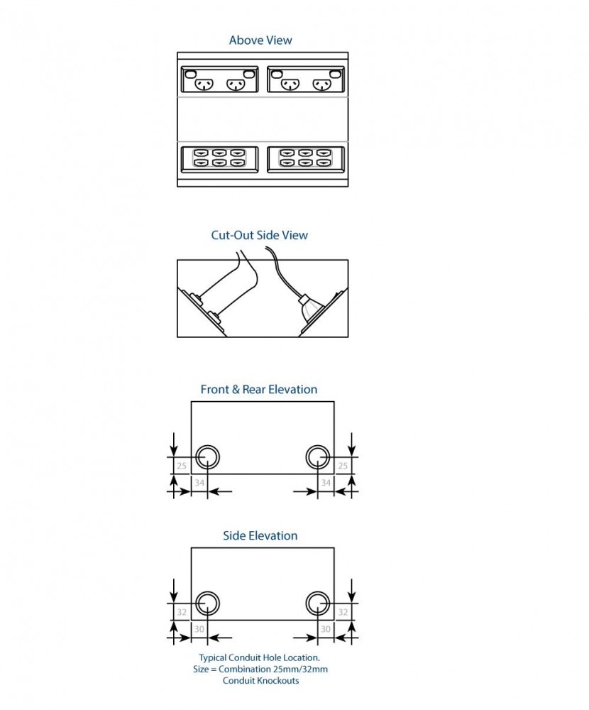 FFOB-340S 2 X DGPO Outlet 12 Single Data Outlets