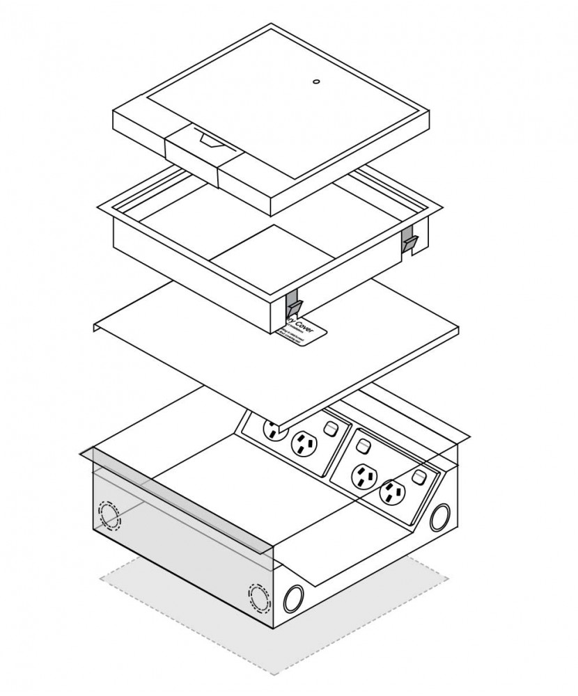 FFOB-538 4 X 10amp DGPO OUTLET 12 X SINGLE DATA