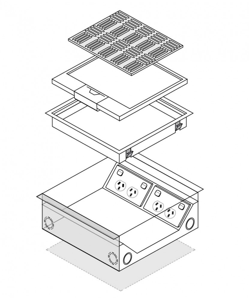 POP UP 2 X 10Amp AUTO SWITCHED GPO OUTLET