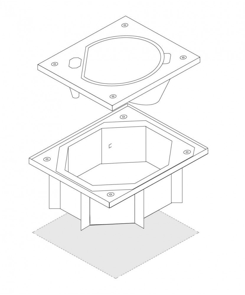 FFOB-149/2P3D Floor Box 1x Standard GPO & 3x Data