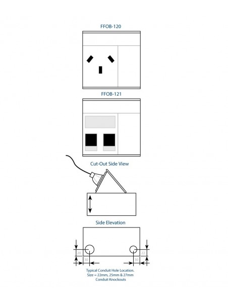 1 X 10Amp AUTO SWITCHED GPO OUTLET