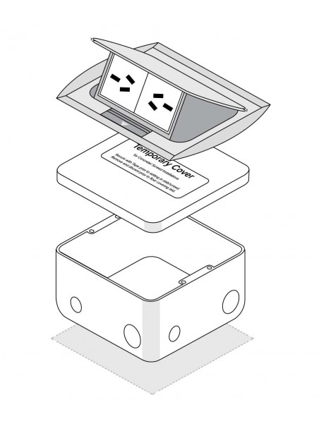 POP UP 2 X 10Amp AUTO SWITCHED GPO OUTLET
