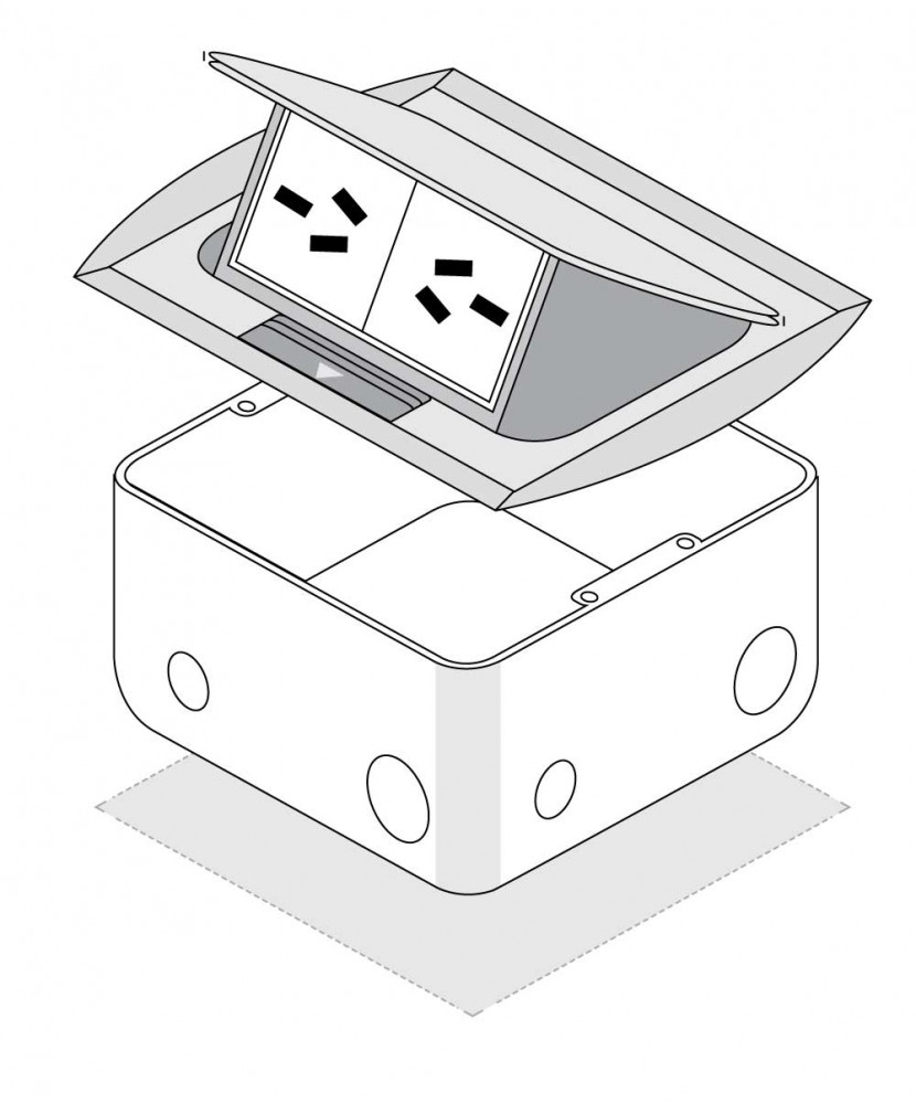 POP UP 2 X 10Amp AUTO SWITCHED GPO OUTLET