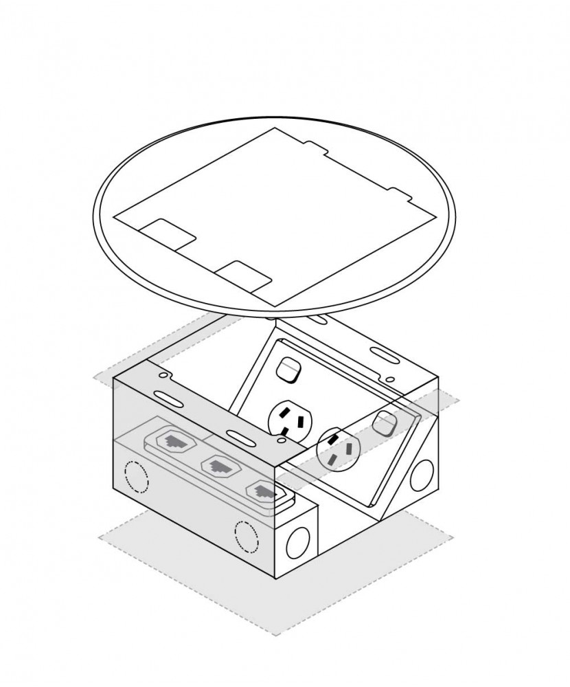 POP UP 2 X 10Amp AUTO SWITCHED GPO OUTLET